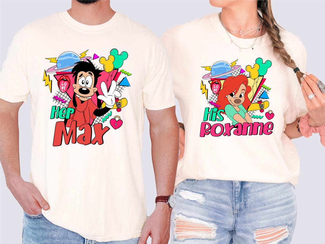 Her Max and His Roxanne Shirt, Disney Couple Tee, Valentines Day Shirt ...