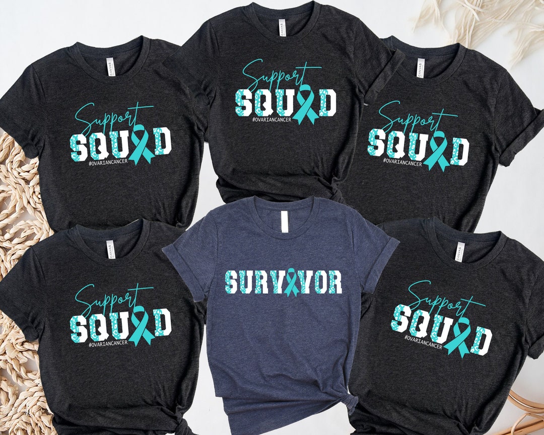 Ovarian Cancer Support Squad Shirt, Cancer Awareness Shirt, Ovarian ...