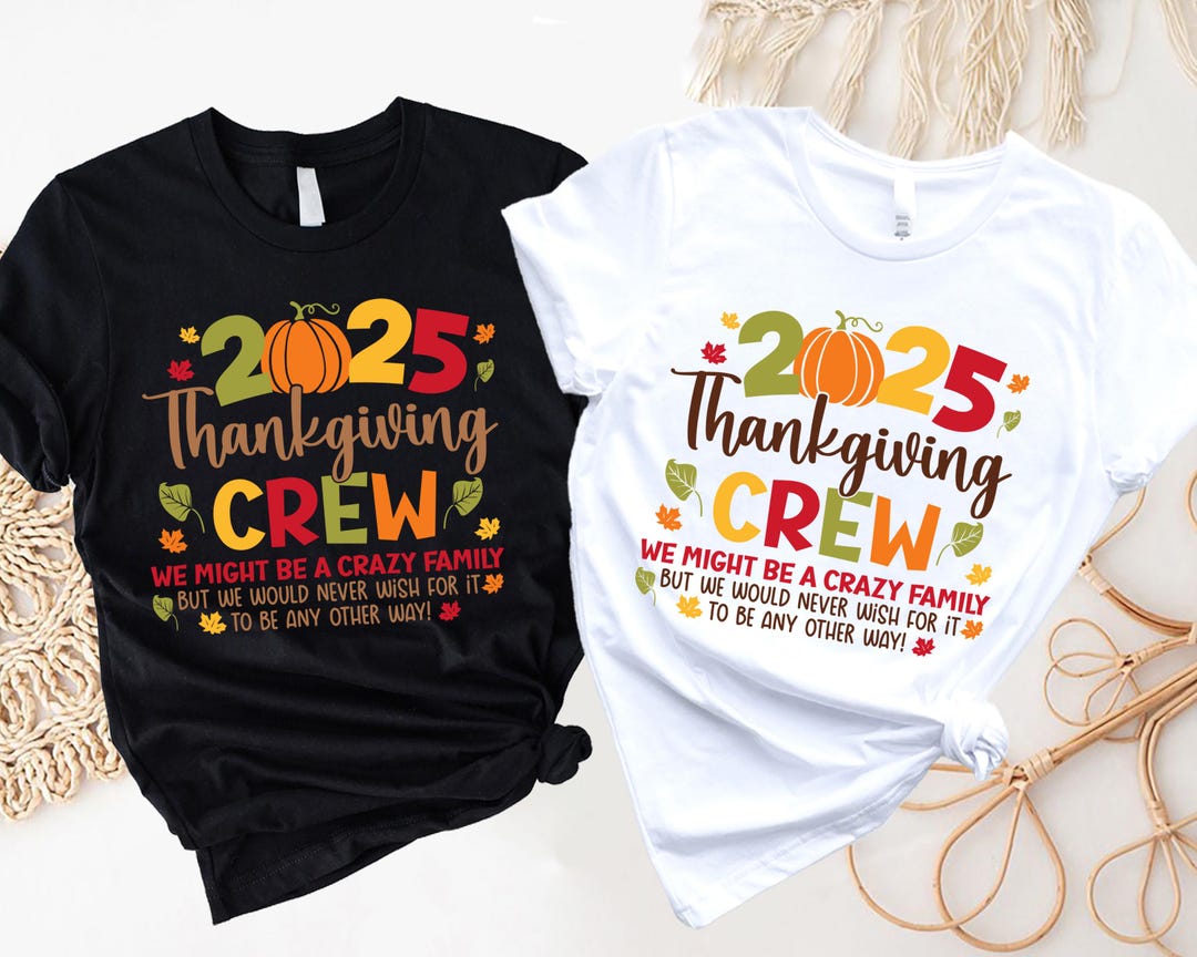 Thanksgiving Crew Shirts, Fall Family Matching T-shirt, Thankful Family ...