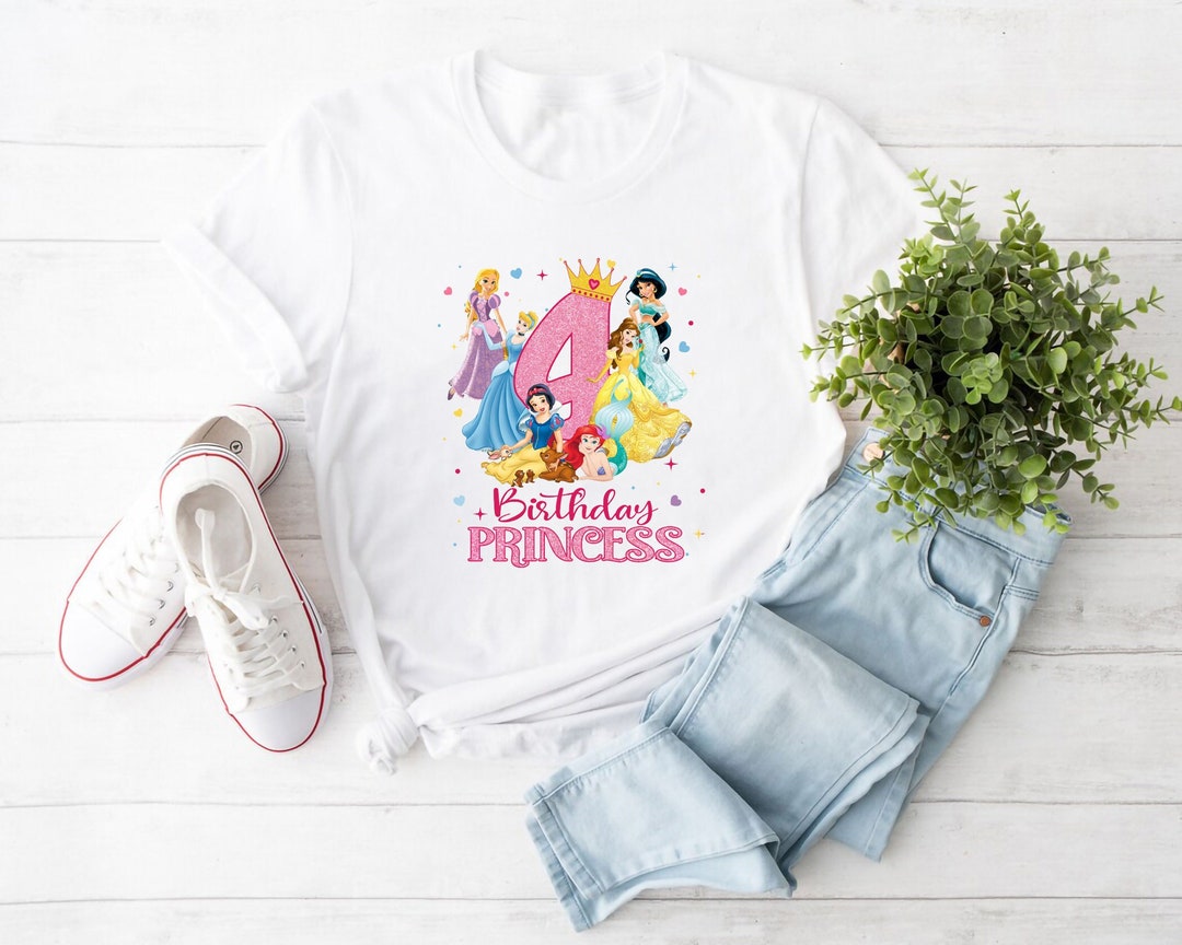 Princesses Birthday Shirt, Birthday Princess Family Shirt, Birthday Girl Shirt, Girls Birthday ...