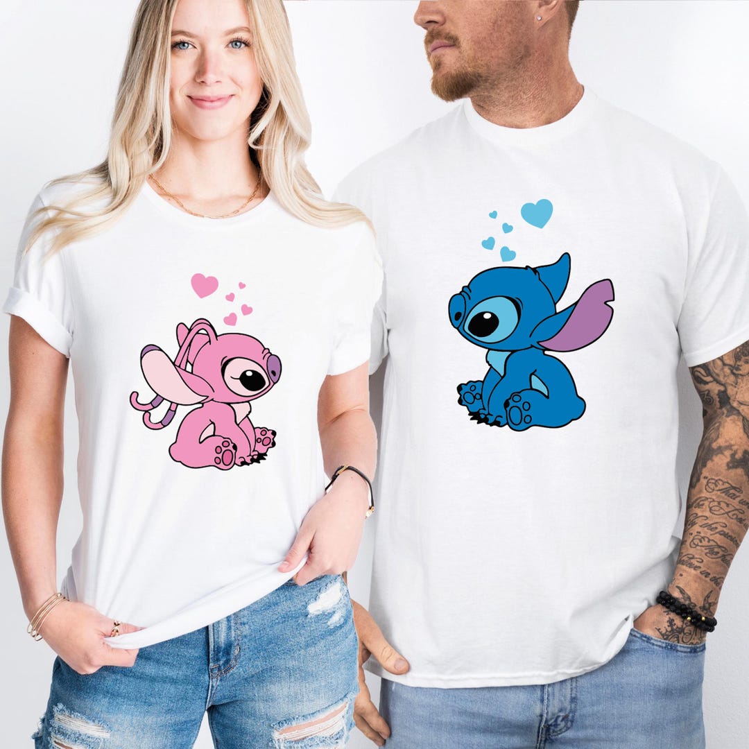 Stitch Angel Couple Shirt, Disney Valentine's Day Gift, Disney ...