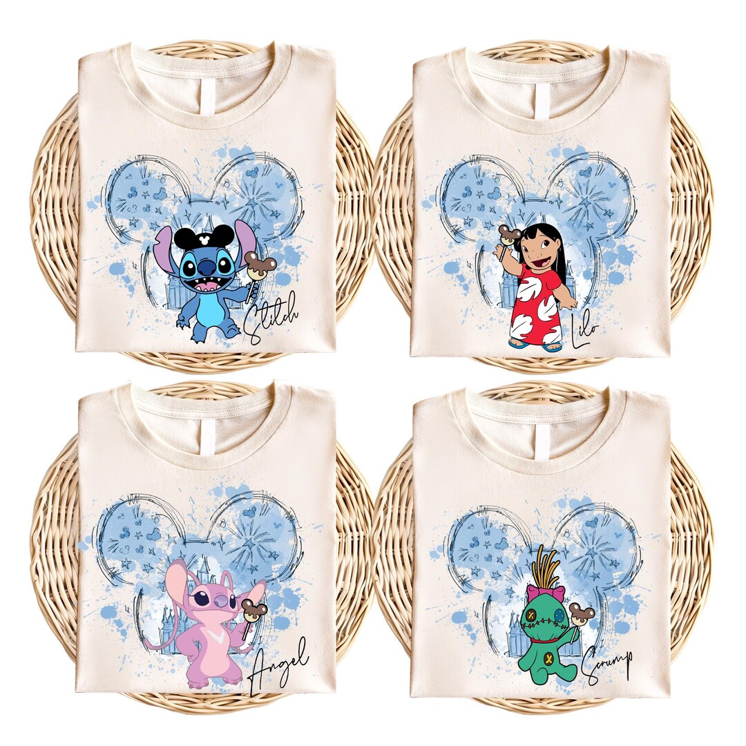Stitch and Lilo Shirt, Disney Dog T-shirt, Mickey Castle Shirt, Epcot ...