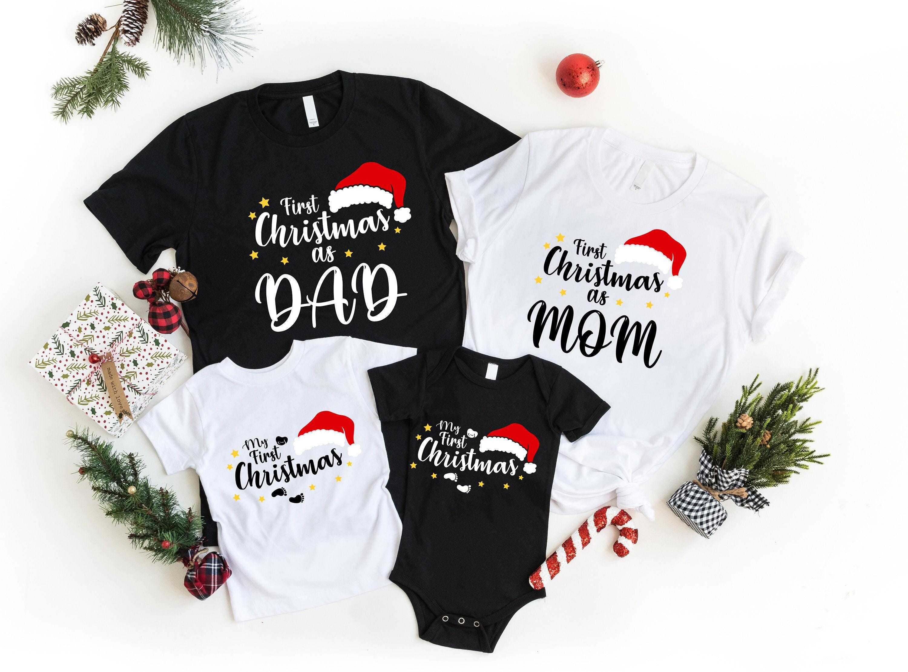 My First Christmas Shirt, Mom First Christmas Shirt, Dad First ...