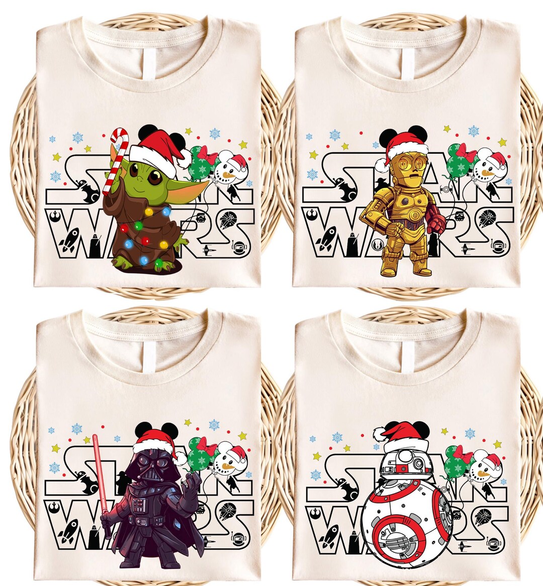 Disney Star Wars Family Christmas Matching Shirts, Star Wars Christmas ...