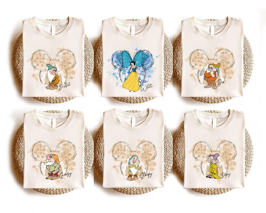 Snow White and Seven Dwarfs Shirt, Disney Princess T-shirt, Bashful ...