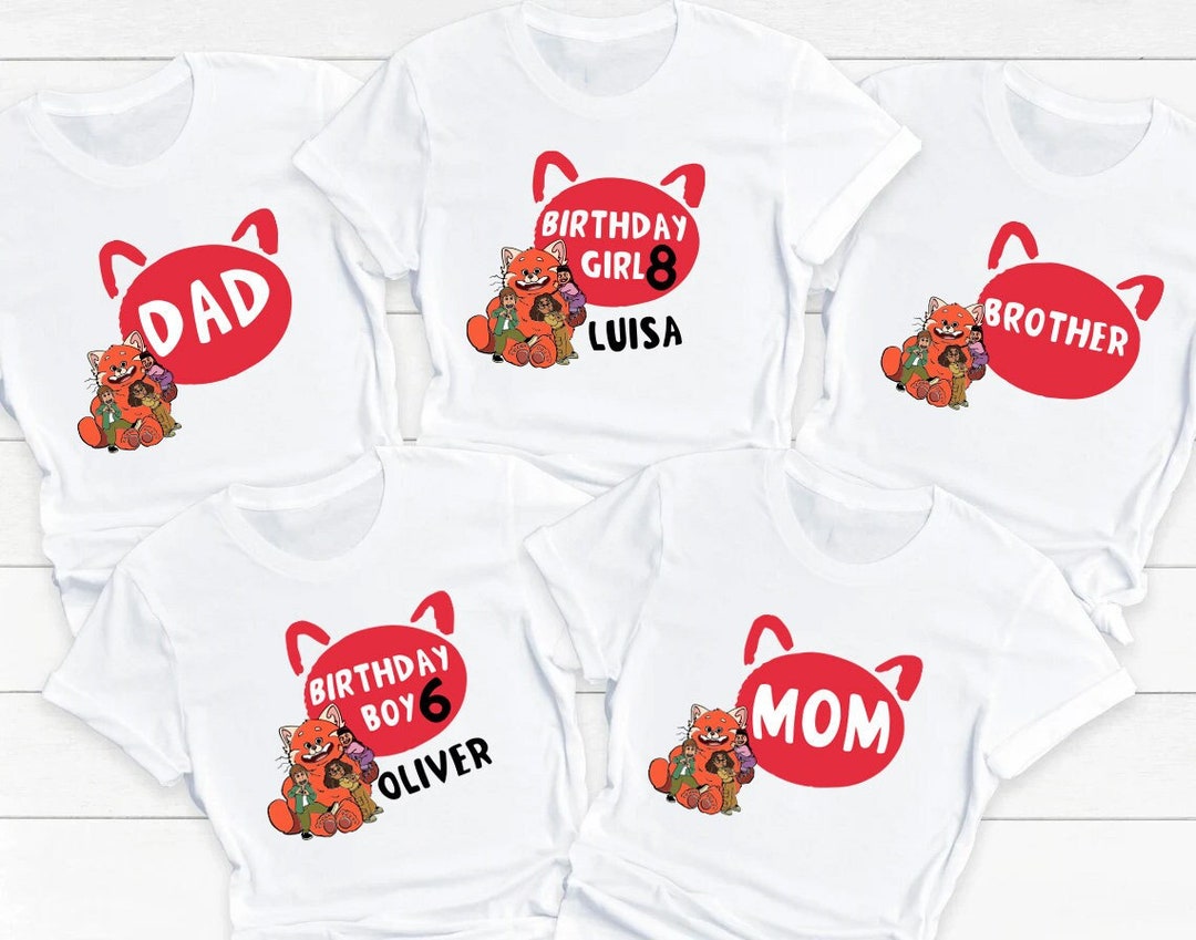 Turning Red Birthday Shirt, Birthday Girl Shirt, Custom Turning Red ...