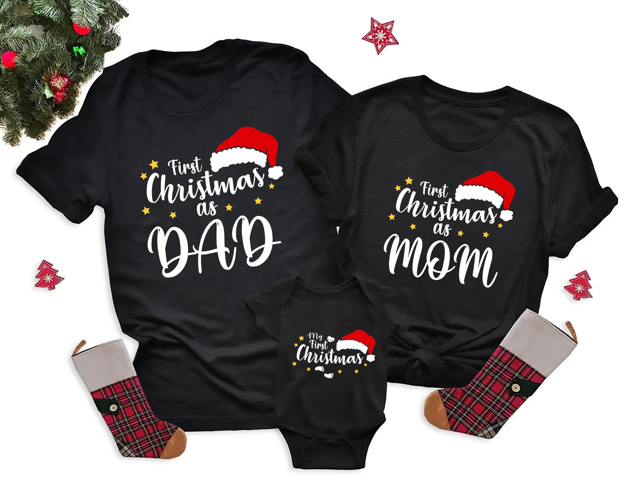 My First Christmas Shirt, Mom First Christmas Shirt, Dad First ...