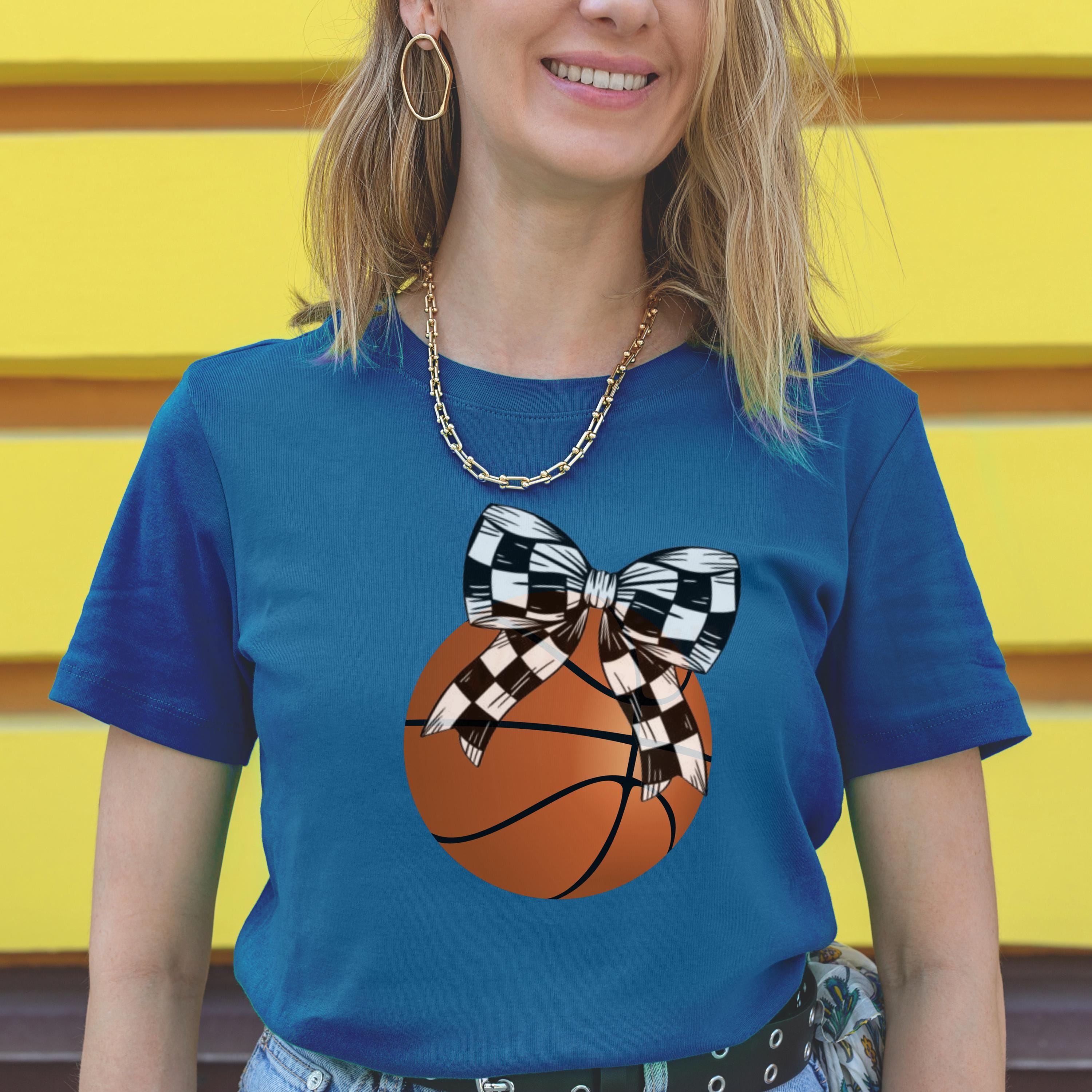 Basketball Checkered Bow Svg, Basketball Season Svg, Checkered Bow Svg ...