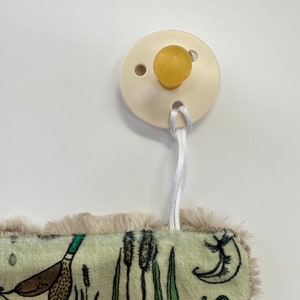 Mallard Duck Pacifier Holder: Minky Crinkle Sensory Toy - Etsy