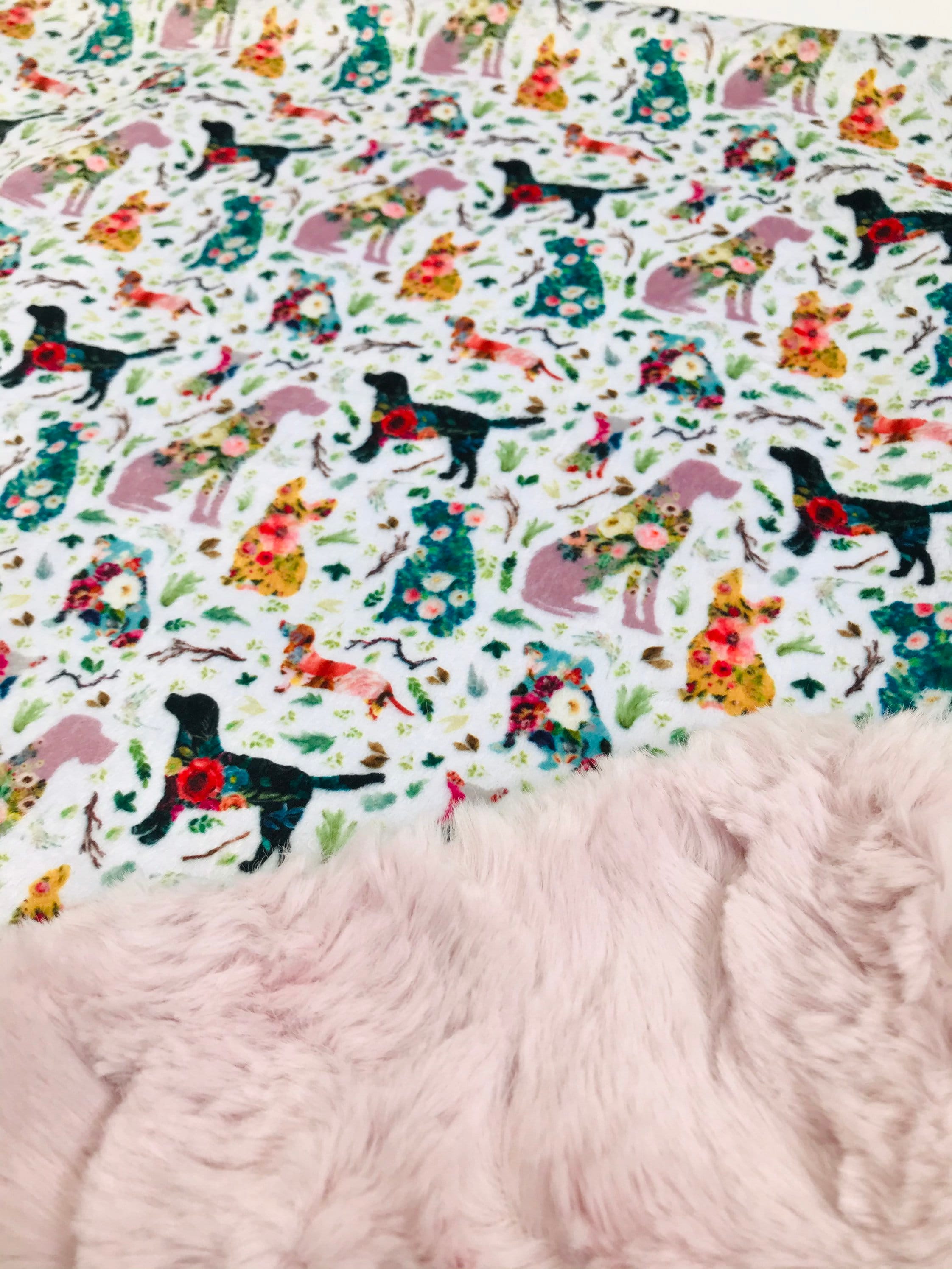 Dogs With Floral Minky Lovey Dog Breeds Lovey Puppy - Etsy