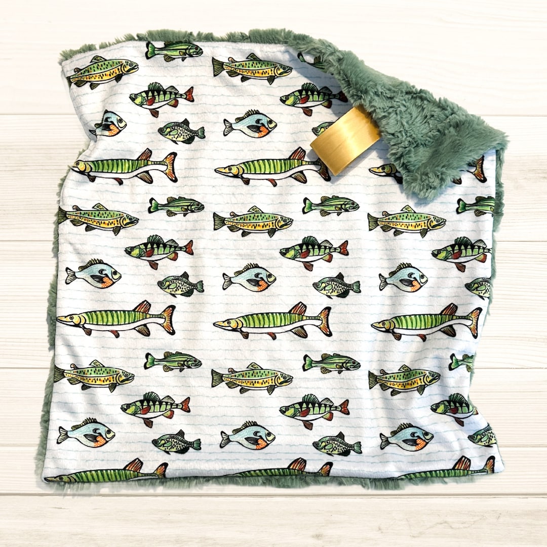 Fish Lovey | Fish of the North Custom Security Blanket | Fishing ...