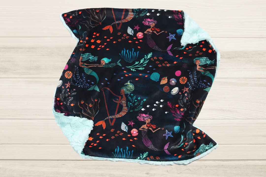 Mermaid Cuddle Lovey Blanket Mermaid Music Lovey Ocean Harp Lovey for ...