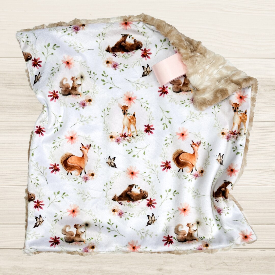 Baby Forest Animals Floral Lovey Forest Friends Lovey Baby Deer Lovey ...
