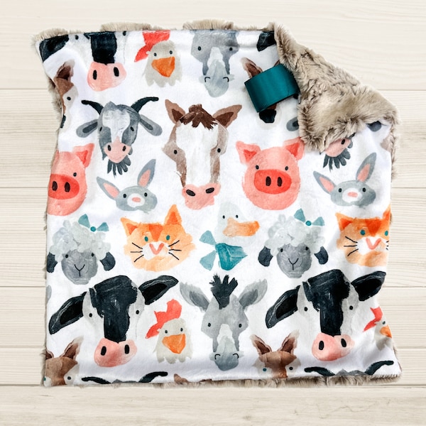 Personalized Animal Print Minky Blanket - Etsy