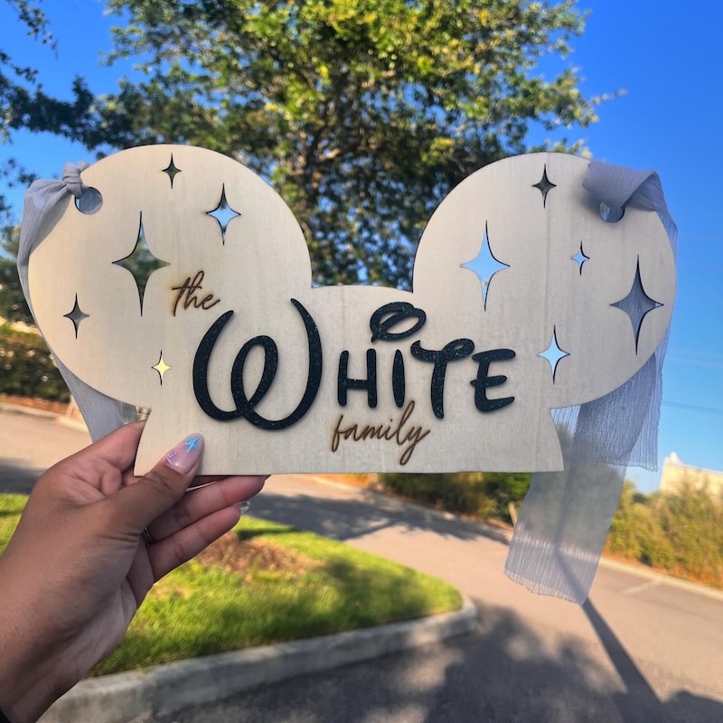 Mickey Name Tag - Etsy