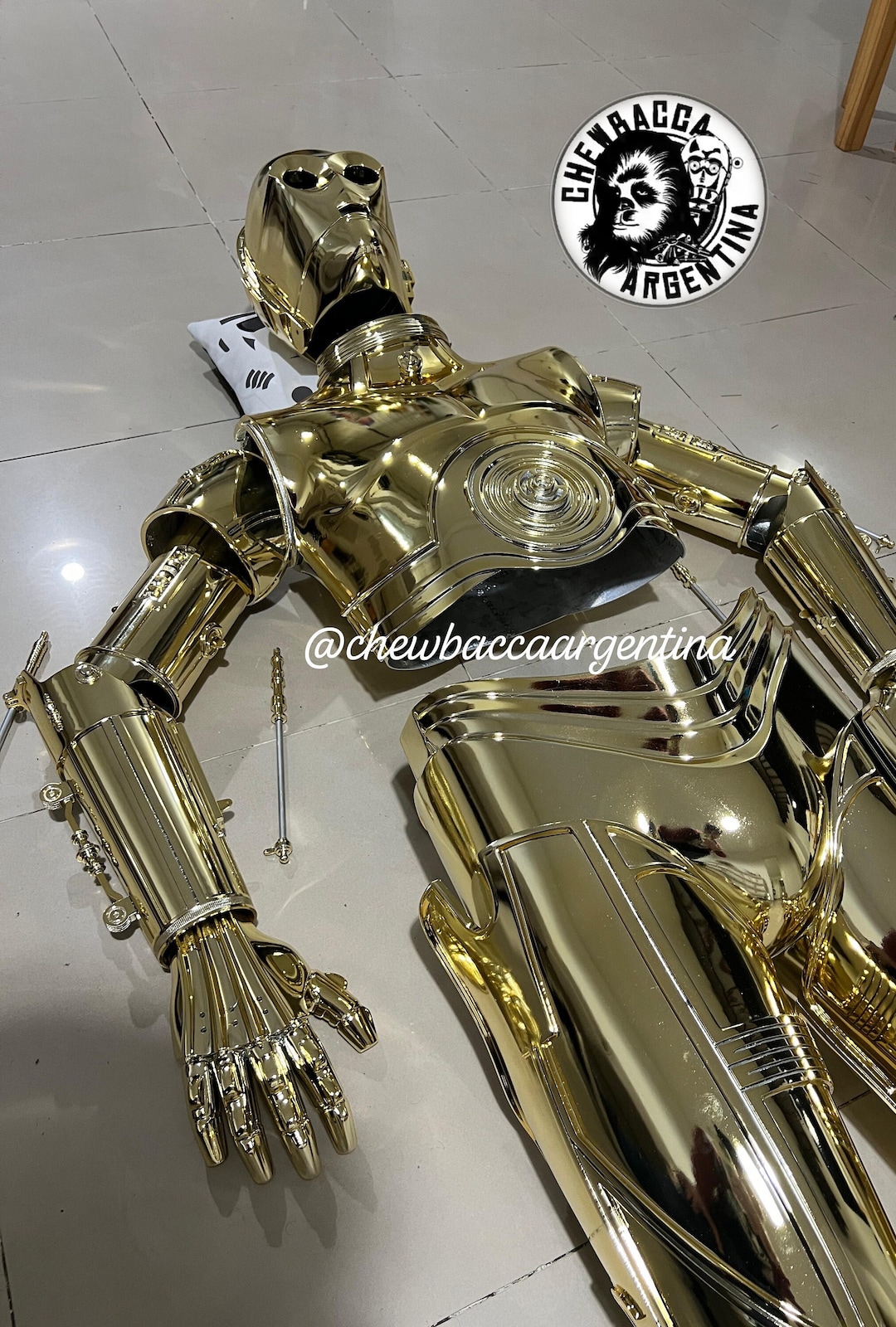 Real Chromed C3PO Lifesize - Star Wars - 1:1 Scale. ANH Version - Prop ...