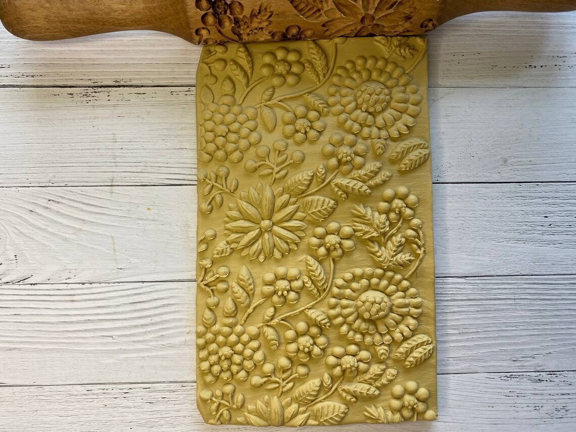 Rolling Pin-embossed Rolling Pin-wooden Rolling Pin-engraved Rolling ...