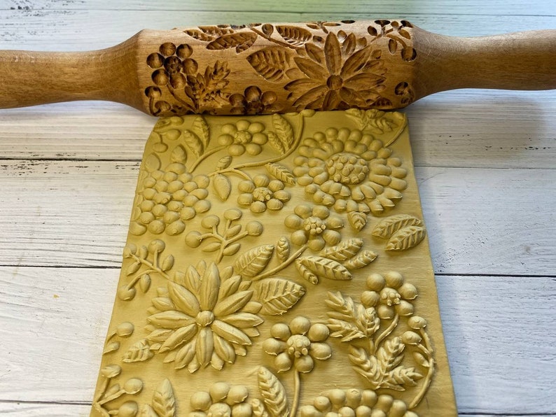 Rolling Pin-embossed Rolling Pin-wooden Rolling Pin-engraved Rolling ...