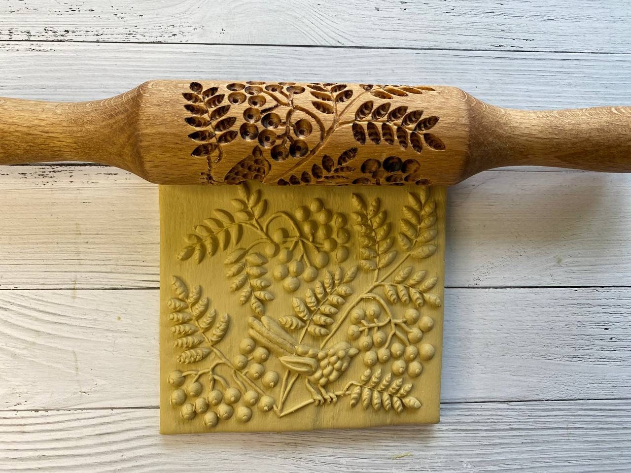 Engraved Rolling Pin Embossed Rolling Pin Patterned Rolling Pin Rowan ...