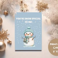 Snowman Card - Etsy