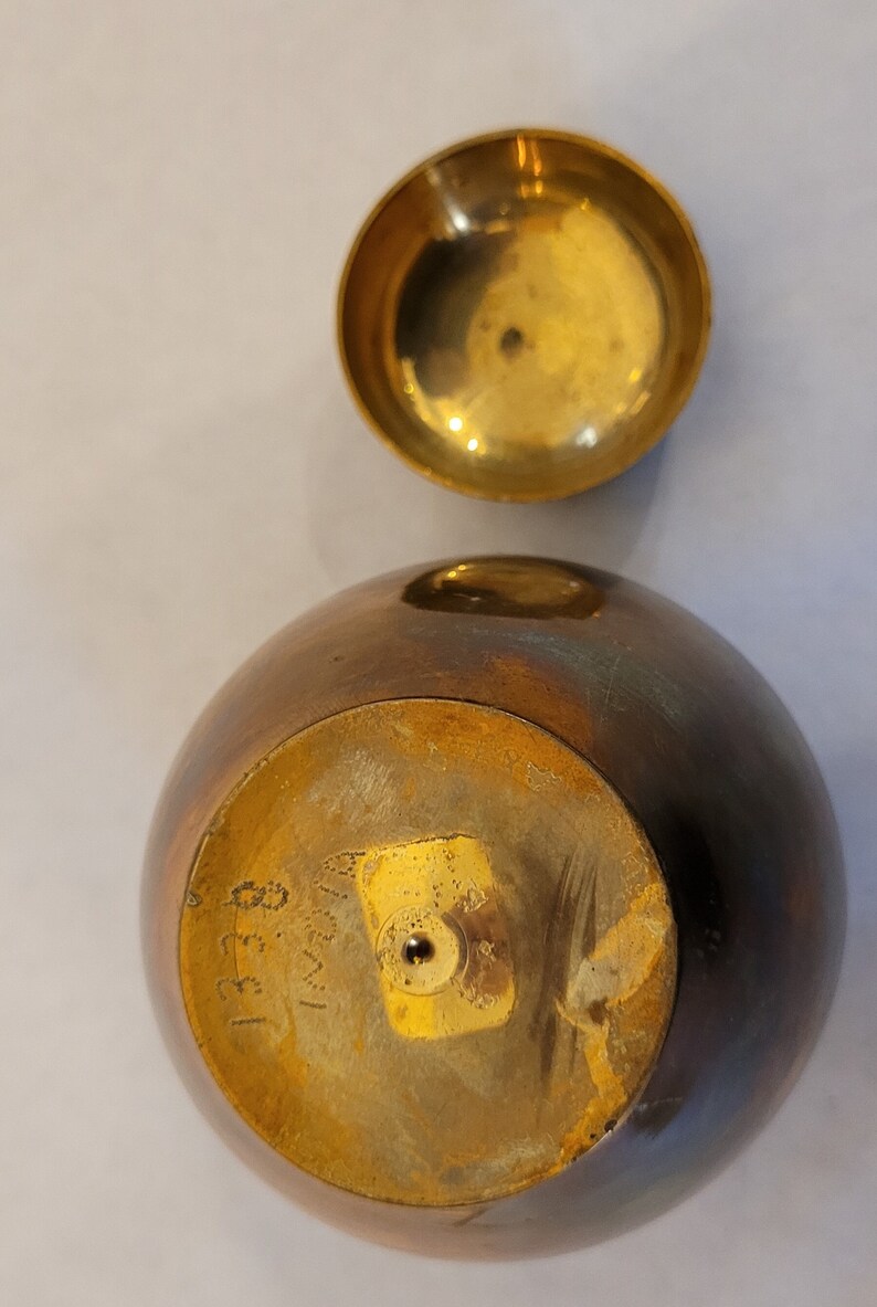 Vintage Solid Brass Ginger Jar - Etsy