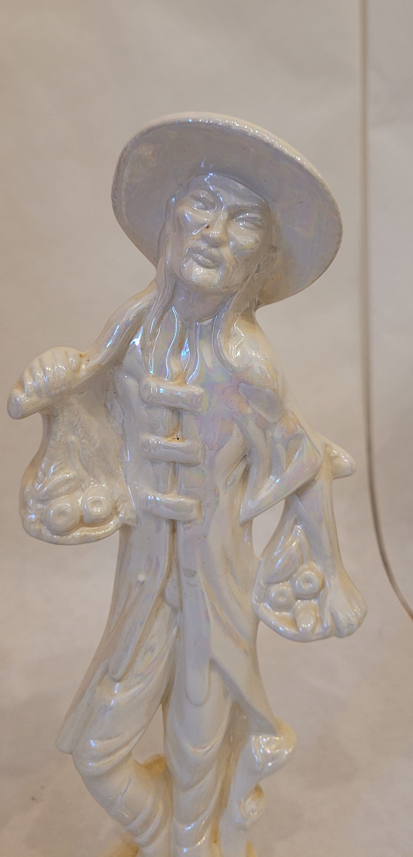 Chinoiserie Couple Statues, Ceramic Pearlized Glaze - Etsy