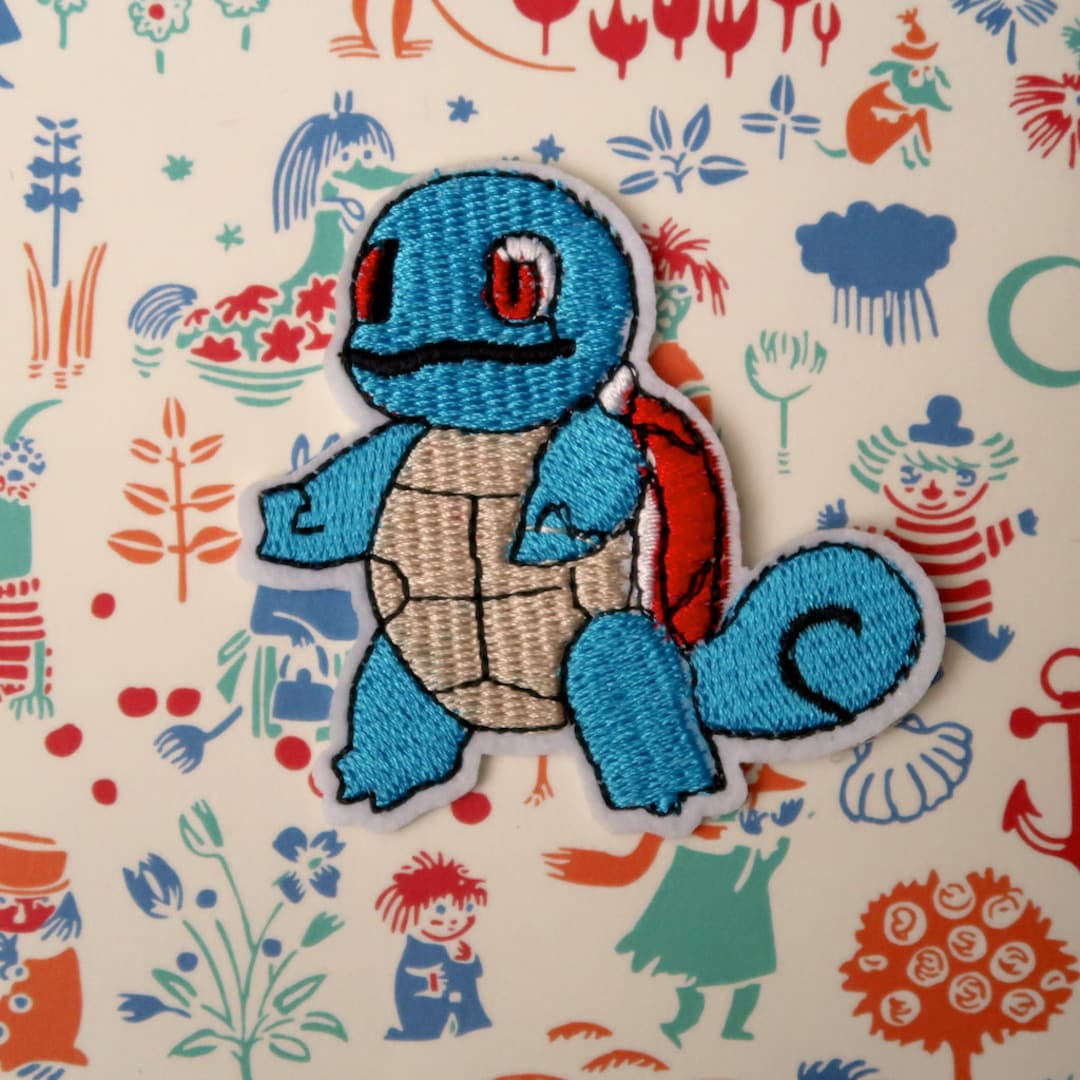 Pokemon Squirtle Embroidered Iron-on Patch Badge Appliqué - Etsy