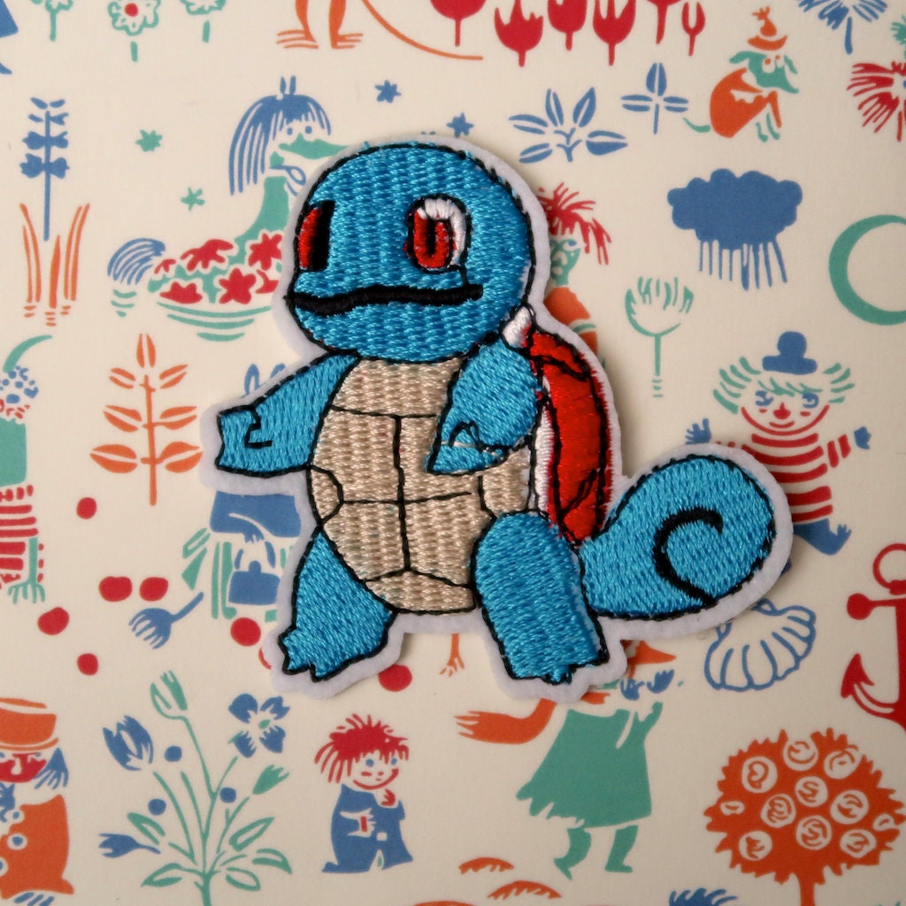Pokemon Squirtle Embroidered Iron-on Patch Badge Appliqué - Etsy