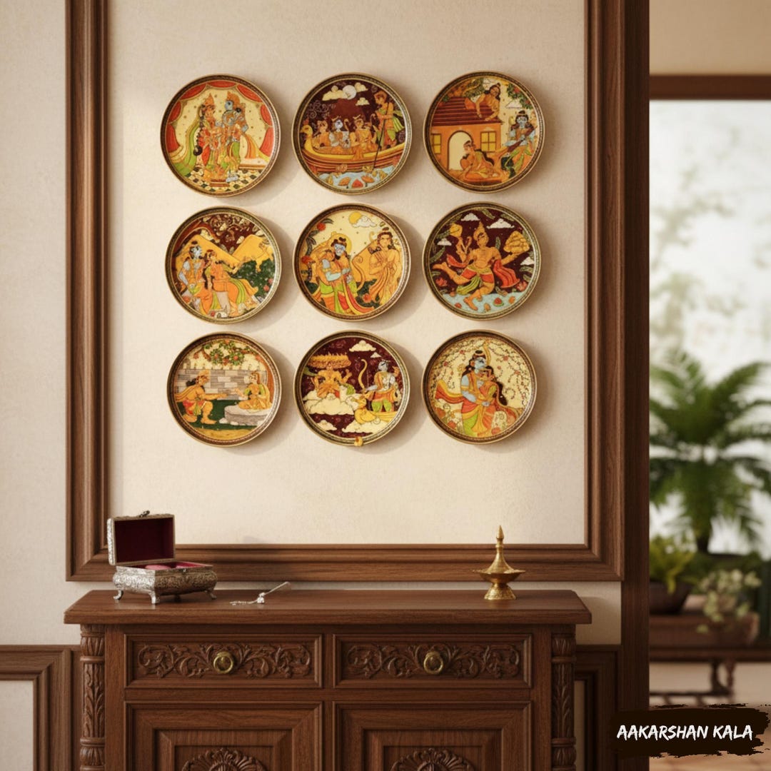 Ramayan Wall Plate for Home Decoration | Multicolor Decorative Wall ...