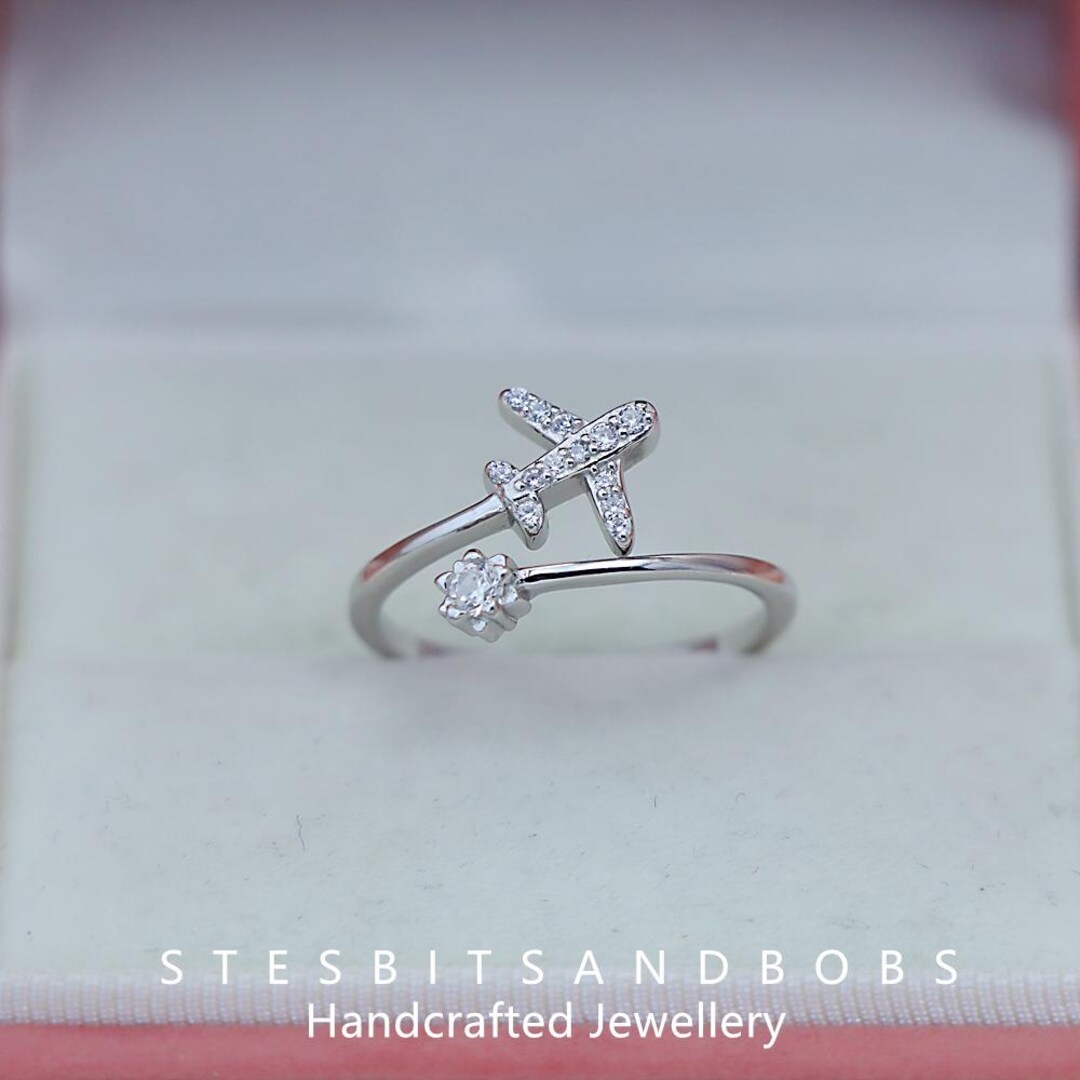 Fit Pandora 925 Silver Airplane Open Ring, Travel-inspired Adjustable ...