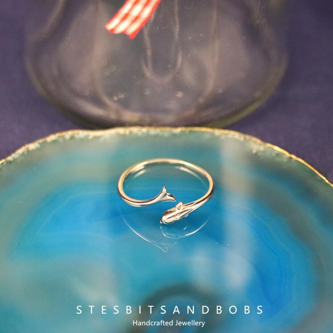 S925 Sterling Silver Dolphin Smooth Open Ring | Elegant Ocean-inspired ...