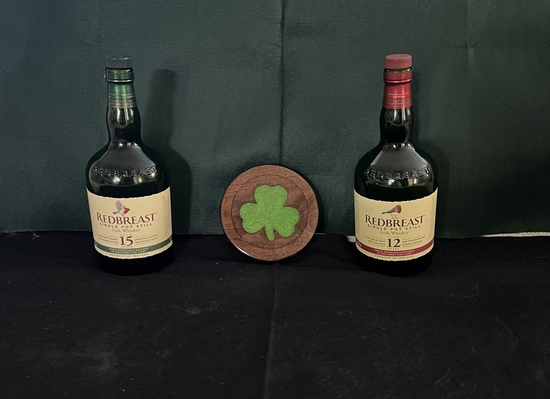 Walnut Coaster With Green Epoxy Shamrock - Etsy