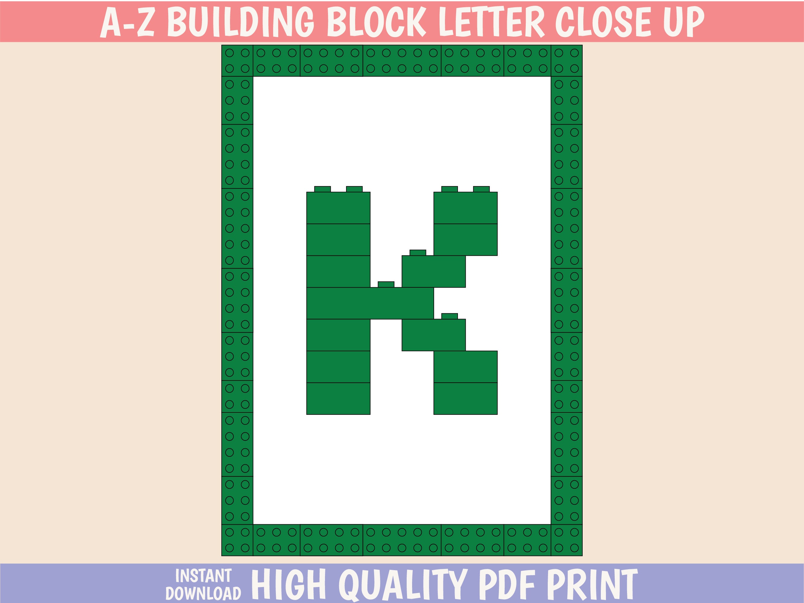 Building Blocks A-Z Alphabet Printable Letters Fine Motor Skills ...