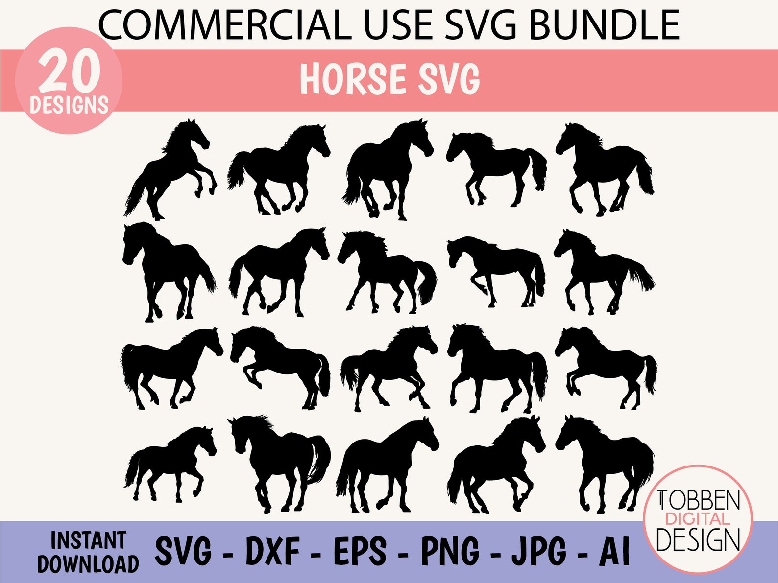 Horse Svg, Horse Silhouette, Animals Svg Horse, Layered Cut File, Horse ...