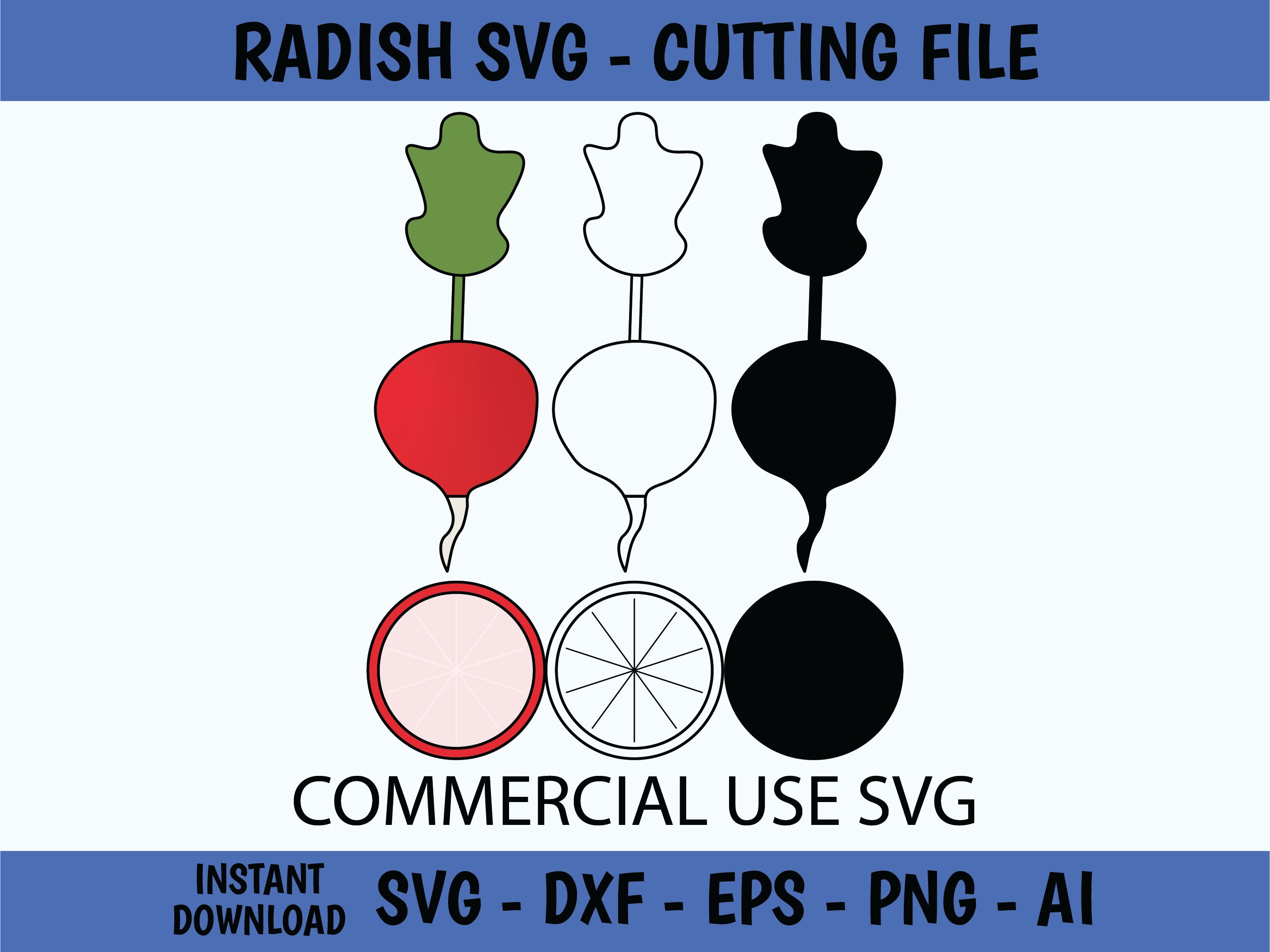 Radish SVG Cartoon Svg Cut File Cricut Silhouette Commercial Use ...