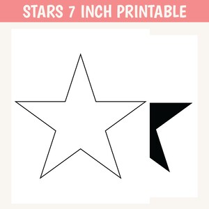 Star Shape Print 5 Pointed Star 7 Inch Star Clip Art SVG Cut Files ...