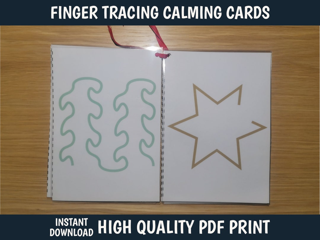 Finger Tracing Calm Down Cards Chill Zone Calming Corner Mindfulness ...