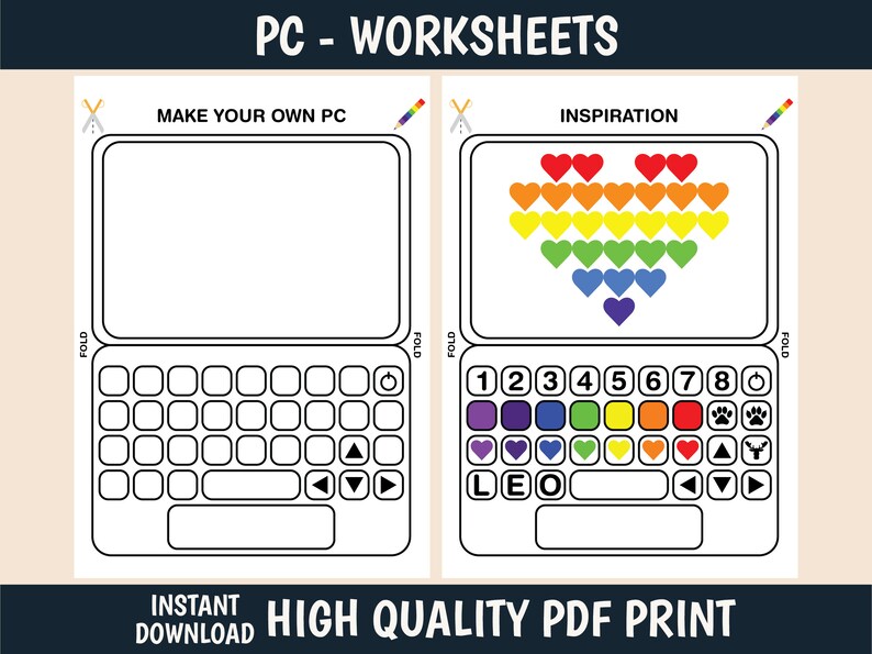 Paper PC Preschool Craft Activities, Preschool Activity Sheets ...