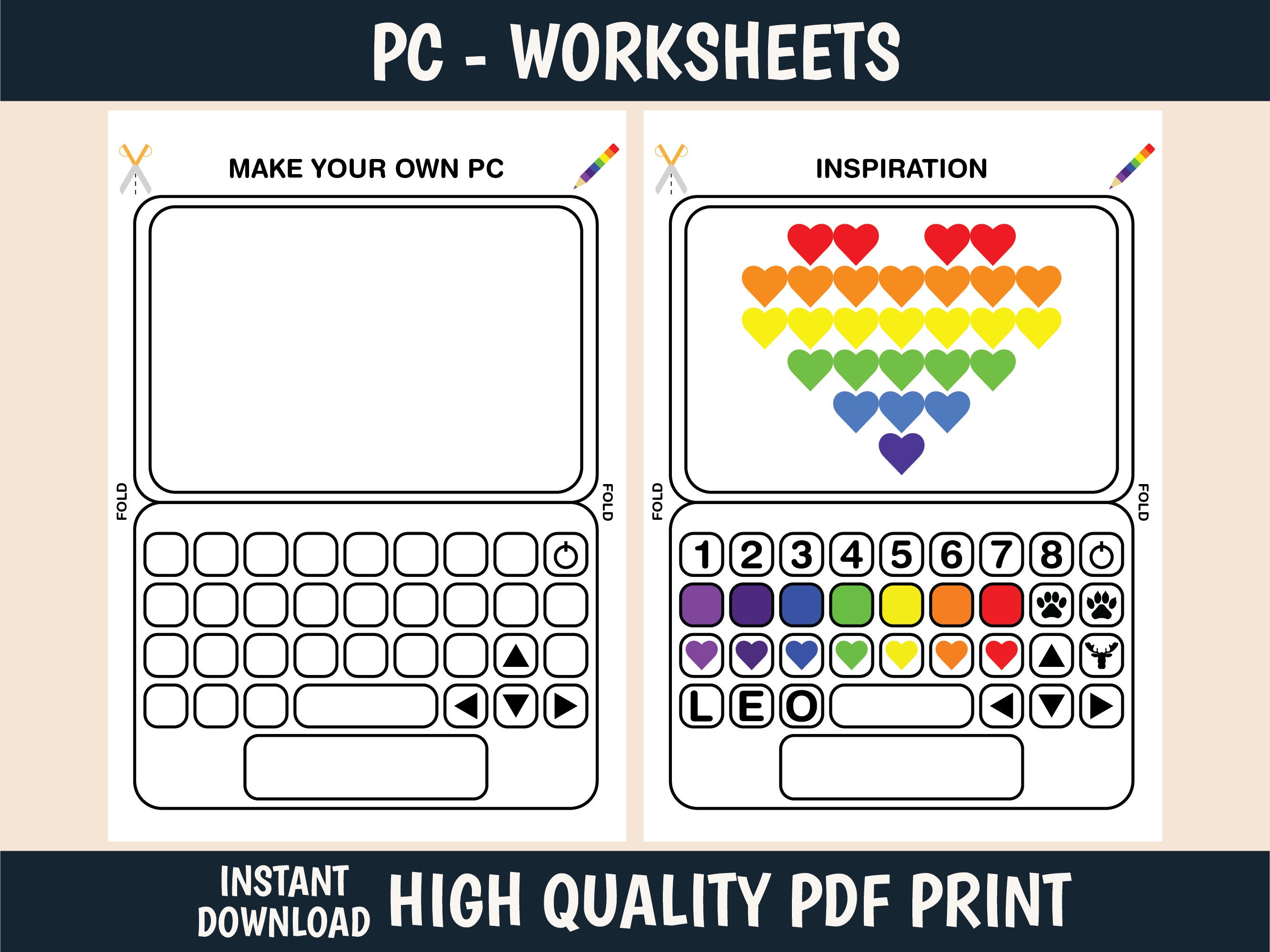 Paper PC Preschool Craft Activities, Preschool Activity Sheets ...
