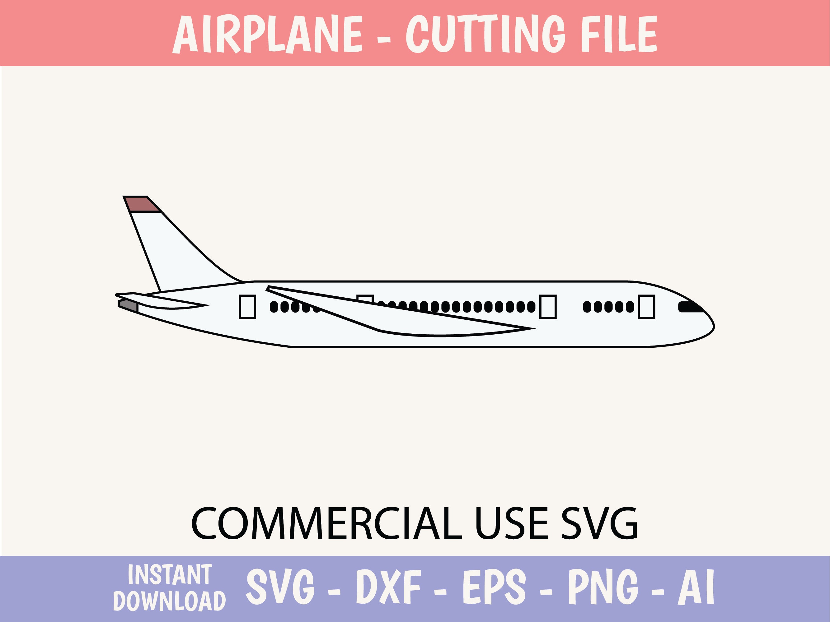 Airplane Svg Cut File Cricut Designs Silhouette, Airplane Clipart ...
