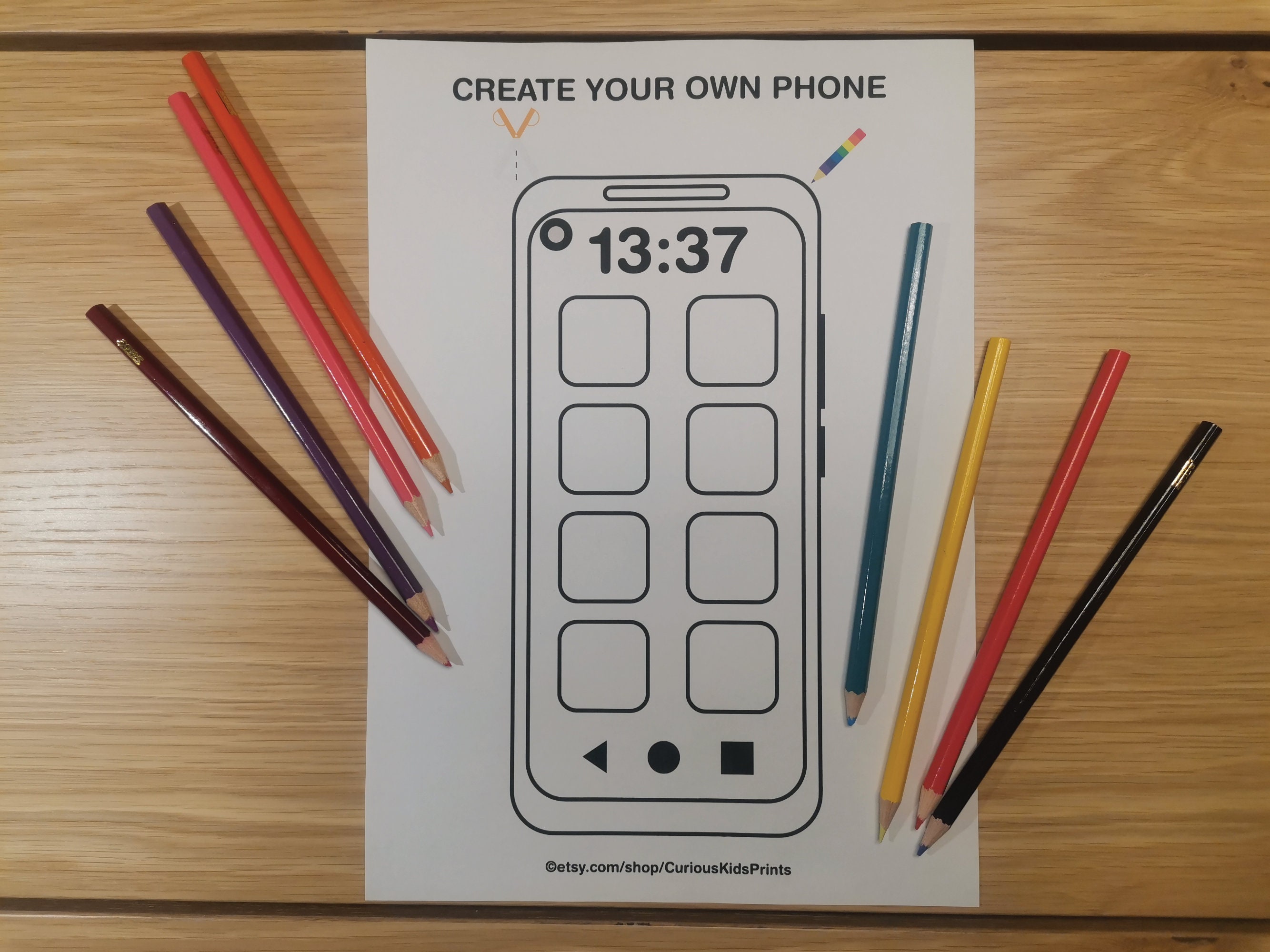 Printable Phone for Kids Craft Activities for Preschool Fine Motor ...