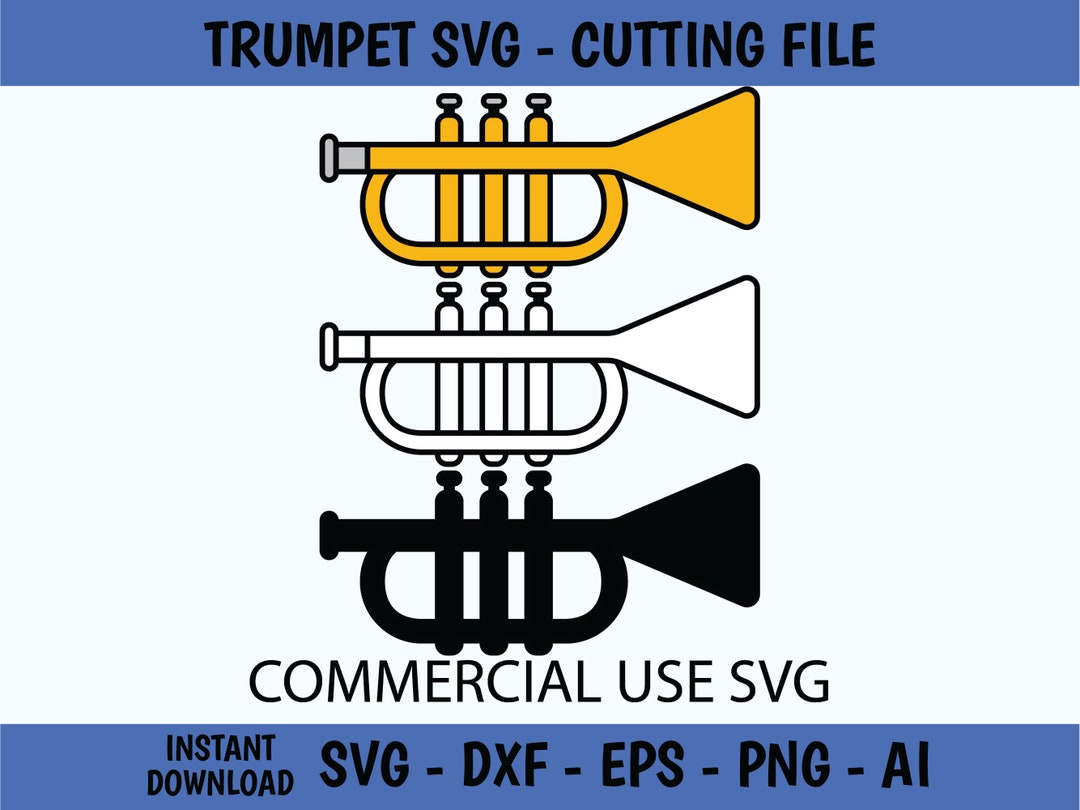 Trumpet SVG Cut File Cricut Designs Silhouette Trumpet Player - Etsy
