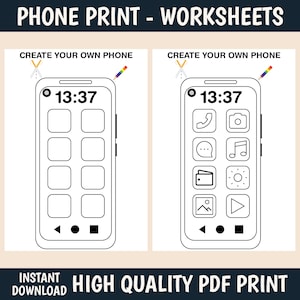 Printable Phone for Kids Craft Activities for Preschool Fine Motor ...