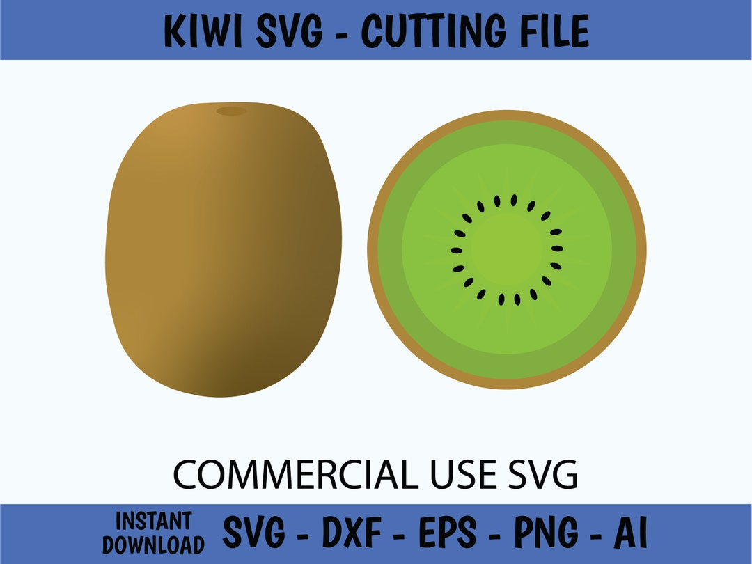 Kiwi SVG Cartoon Svg Cut File Cricut Silhouette Commercial Use Fruit ...