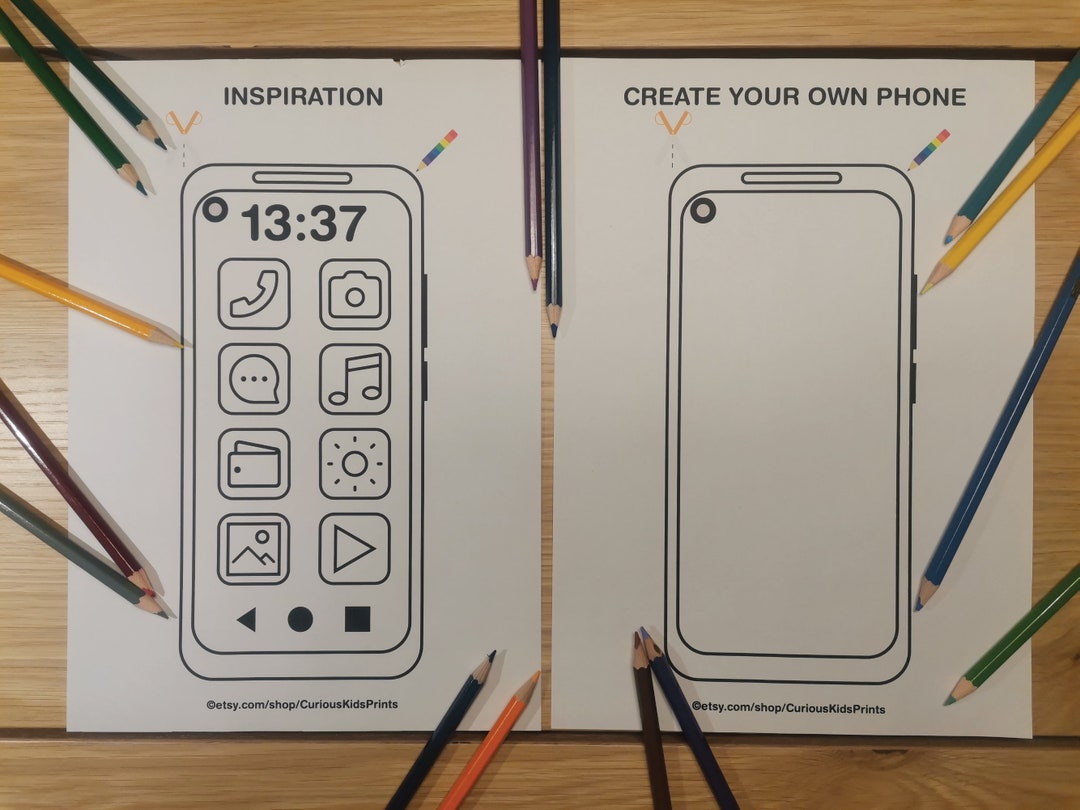 Printable Phone for Kids Craft Activities for Preschool Fine Motor ...