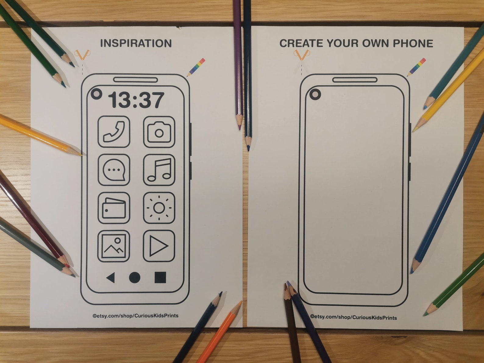 Printable Phone for Kids Craft Activities for Preschool Fine Motor ...