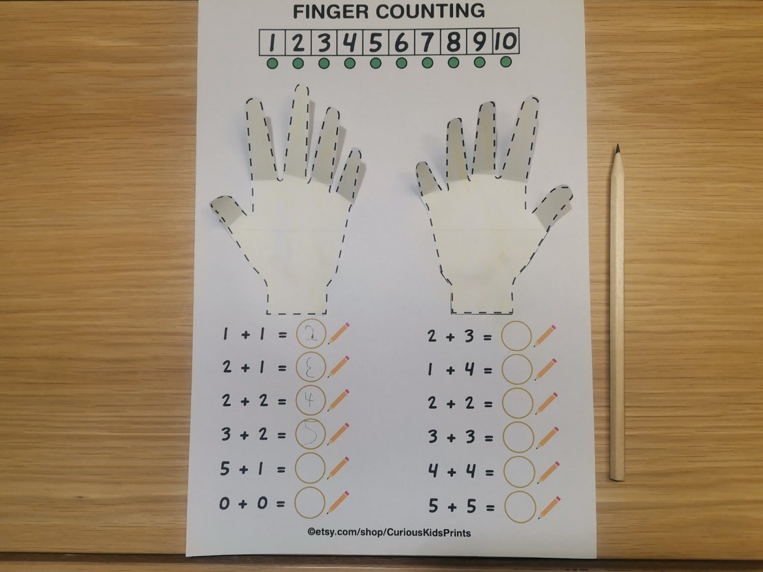 Practice Finger Counting Activity for Kindergarten Learning Numbers ...