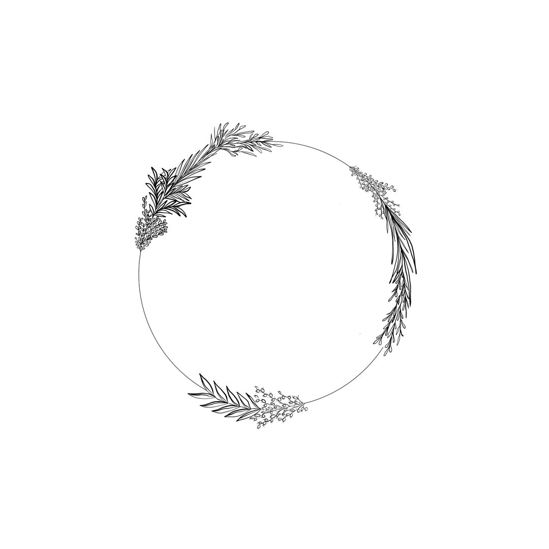 Simple Wreath Svg, Circle Svg, Floral Wreath Svg, Wedding Wreath Svg ...