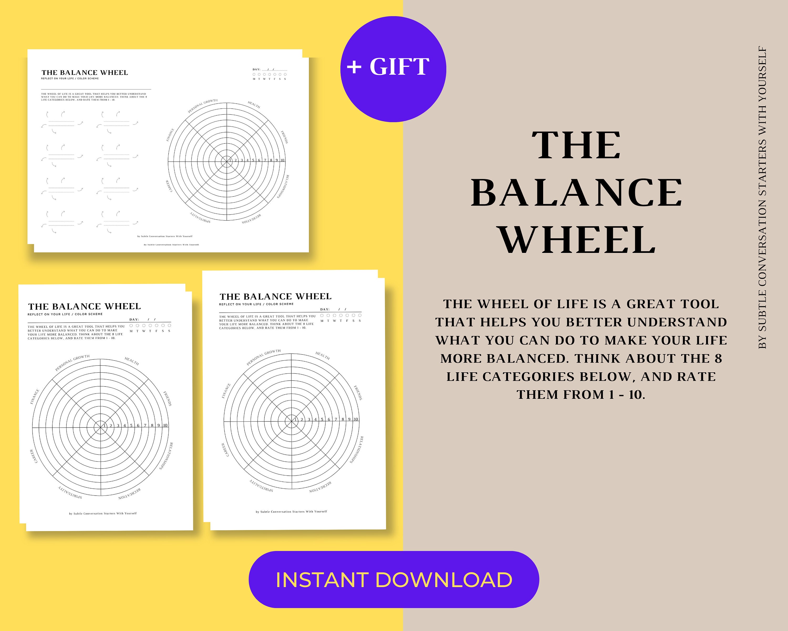Ikigai Life Purpose Worksheet – Mindful Self Discovery Practice ...