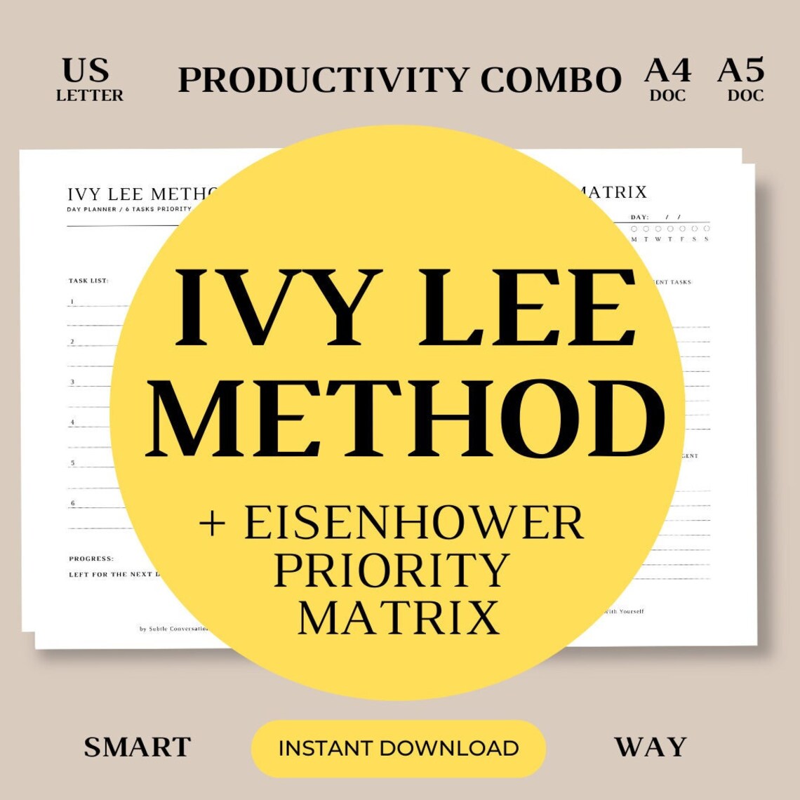 Prime Productivity Combo: Ivy Lee Method, Eisenhower Matrix, Brain Dump ...